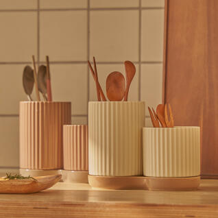 POOM | 소소모소 카빙 수저통 3P 세트 - 2 colors