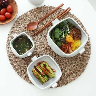 POOM | 핸드메이드 담 1인 실속면기세트3P (사각)