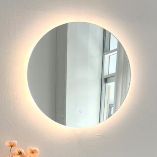 POOM | 3색 LED조명거울 원형거울 터치형