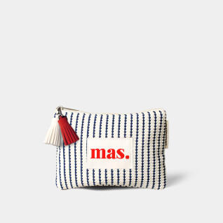 POOM | Basic pouch _ Waffle stipe 네이비