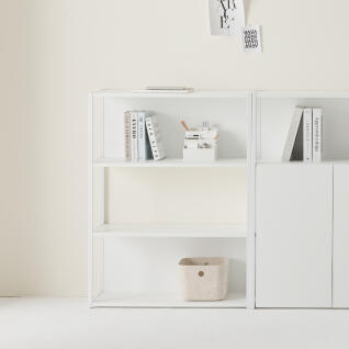 POOM | 두로 800폭 3단 철제 책장 오픈형