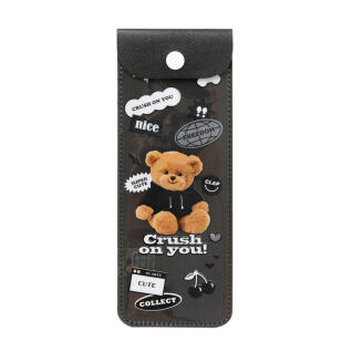 POOM | 곰돌이블랙 PVC파우치 (17004107)