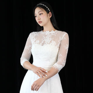 POOM | 레이스A 웨딩볼레로 (44-88 코르셋타입)