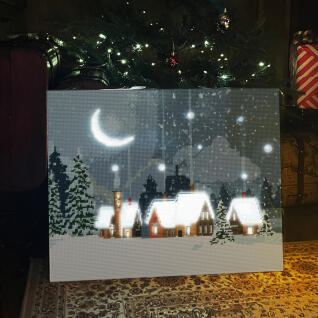 POOM | DIY LED 보석십자수 - 눈 내리는 마을 LB66 (40x50)