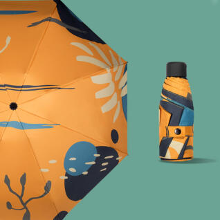 POOM | 컬러아트 UV차단 5단 양산겸 우산(오렌지)