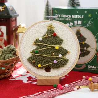 POOM | 펀치니들 DIY 도톰울실 크리스마스 트리