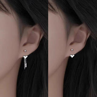 POOM | 노르디 2타입 드롭 피어싱 귀걸이 (925 silver)