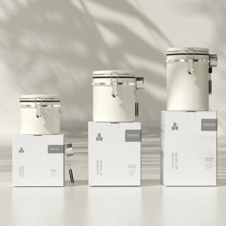 POOM | 고원 스텐 커피 원두 밀폐용기 1.2L 베이지