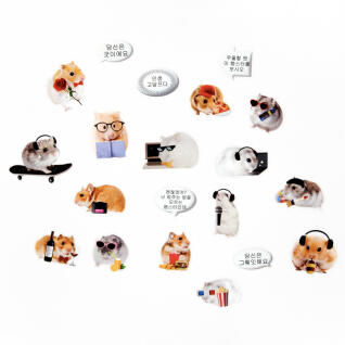 POOM | 햄스터 pvc조각스티커 (04012976)