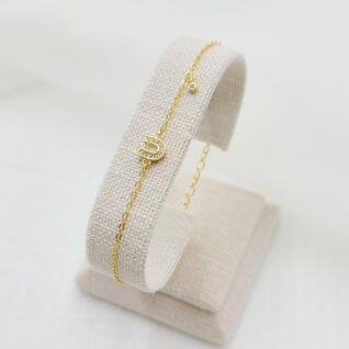 POOM | 14k 실버 블링 말발굽 행운 925 팔찌