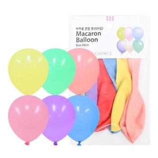 POOM | 30cm 마카롱혼합풍선 6입 [WB73F3B]