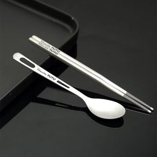 POOM | 캠핑 무광 티타늄 수저세트 1P 등산 사무실 (WBDA2D9)