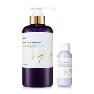 POOM | 라임 퍼플팝 샴푸 500ml + 트리트먼트 100ml
