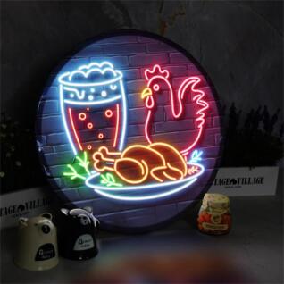 POOM | ob081-LED액자45R_치킨엔비어지