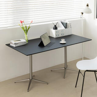 POOM | [FENIX] 라르고 1600 사각 블랙우드 테이블