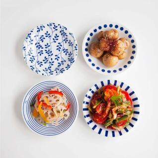 POOM | 니코트 블루 에가와리 접시 4P 세트