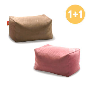 POOM | [1+1] 풋스툴 ST05 스웨이드 발쿠션