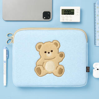 POOM | 11인치 곰돌이 태블릿 파우치 블루(37003100)