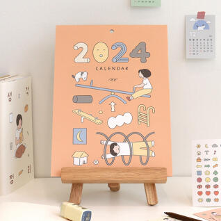 POOM | 2024 일상 벽걸이 달력 - 하고 싶은 대로 (A4 캘린더)