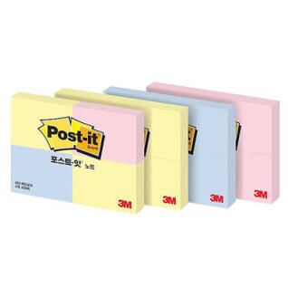 POOM | 3M 포스트잇 일반형 653 4패드 [00031673]