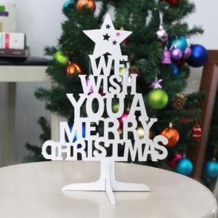 POOM | 목재 스탠딩 트리 (메리크리스마스) 24cm