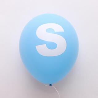 POOM | 30cm 알파벳 인쇄 풍선 S (50개)
