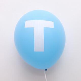 POOM | 30cm 알파벳 인쇄 풍선 T (50개)