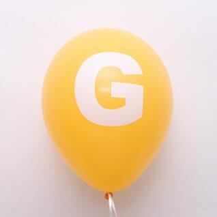 POOM | 30cm 알파벳 인쇄 풍선 G (50개)