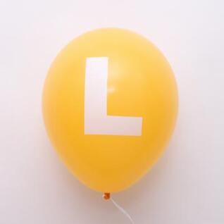 POOM | 30cm 알파벳 인쇄 풍선 L (50개)