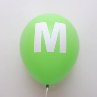 POOM | 30cm 알파벳 인쇄 풍선 M (50개)