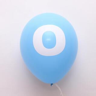 POOM | 30cm 알파벳 인쇄 풍선 O (50개)