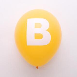 POOM | 30cm 알파벳 인쇄 풍선 B (50개)