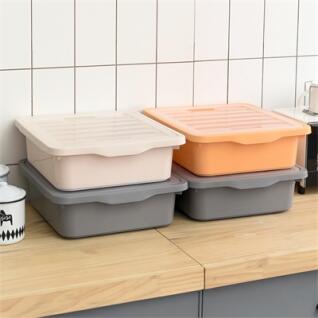 POOM | 레브 옷 수납 리빙박스 M 4P 투명 뚜껑 팬트리 정리함