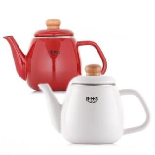 POOM | [후지호로] 법랑 티포트 1.2L / BM-1.2TS.R/W (레드/화이트)