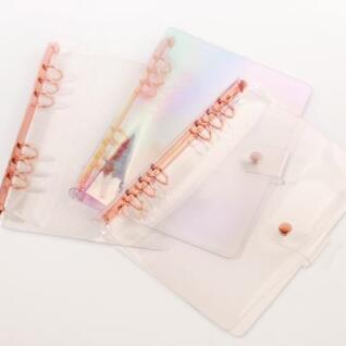 POOM | 루카랩 A5 6공다이어리 PVC 커버 로즈골드링