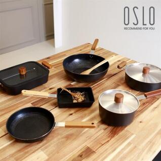 POOM | 오슬로 IH 인덕션 우드핸들 후라이팬 냄비세트 6종(사각+20+26+18편수+24전골+사각전골)