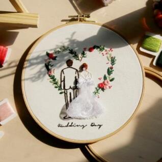 POOM | 101도 프랑스자수 DIY 패키지 웨딩 플라워