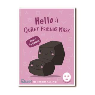 POOM | (5개,1set) 헬로 큐릿 프렌즈 차콜 비건 마스크팩