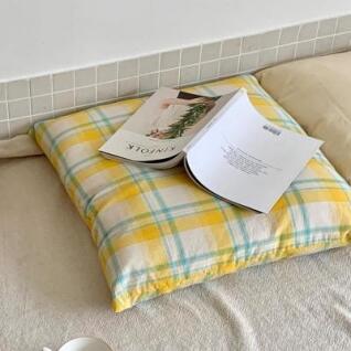 POOM | 디어 파스텔체크 좌식 대형방석 60x60 1P