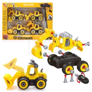 POOM | 뚝딱뚝딱 조립 건설차 세트 미니카 4P세트 DIY