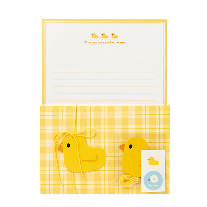 POOM | 편지지 오리 체크 (02005512)