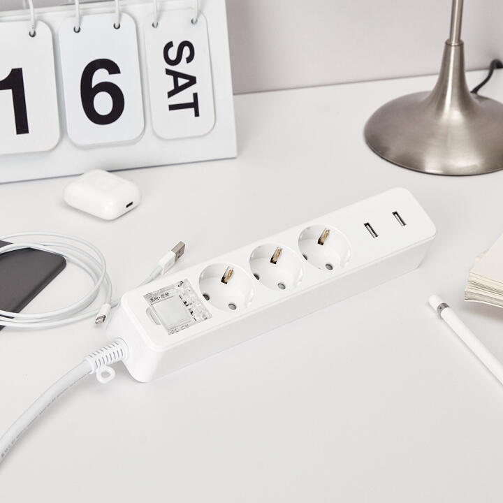 POOM | 3구 2포트 usb멀티탭 누전차단기 멀티콘센트 전선 고속충전기 (16A) 1.5M 3M