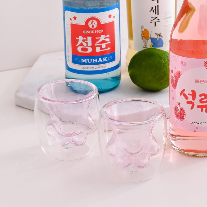 POOM | 감성 소주잔 2P 세트 특이한 예쁜 술잔 집들이 선물