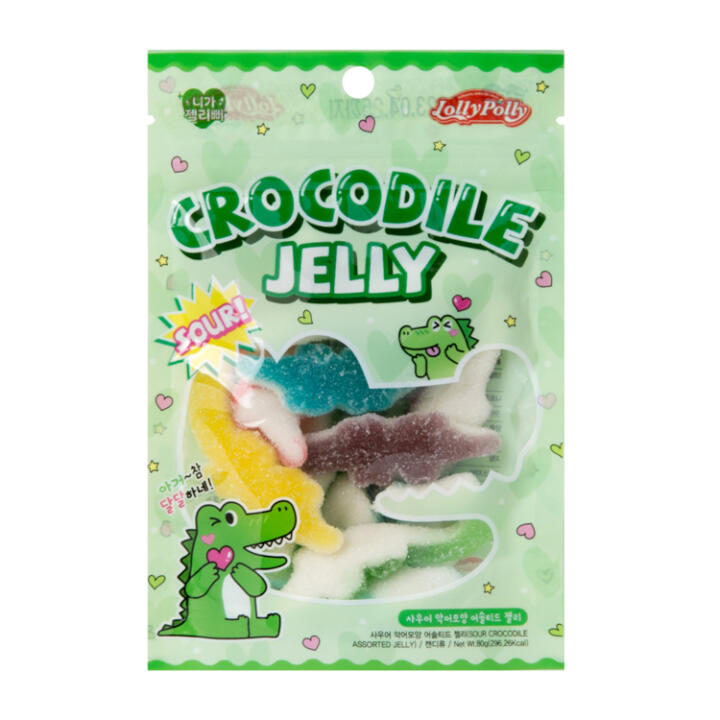 Poom 사우어 악어모양 젤리80g 24010498