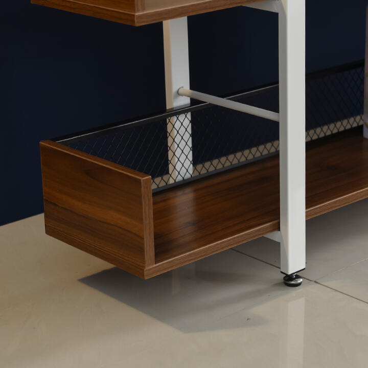 POOM | TS-15 가림막 철망책장 3단1200 책꽂이