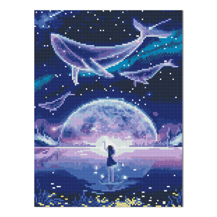 POOM | DIY LED 보석십자수 - 고래와 소녀