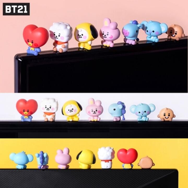 POOM | BT21모니터피규어 라인프렌즈 캐릭터 자동차 장식 소품 귀여운 치미 쿠키 알제이 굿즈