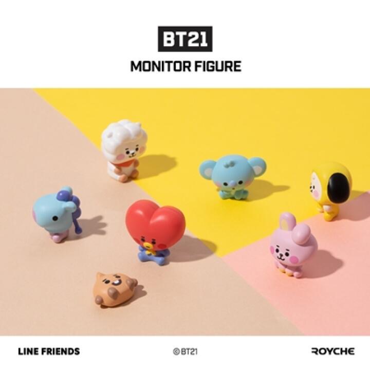 POOM | BT21모니터피규어 라인프렌즈 캐릭터 자동차 장식 소품 귀여운 치미 쿠키 알제이 굿즈