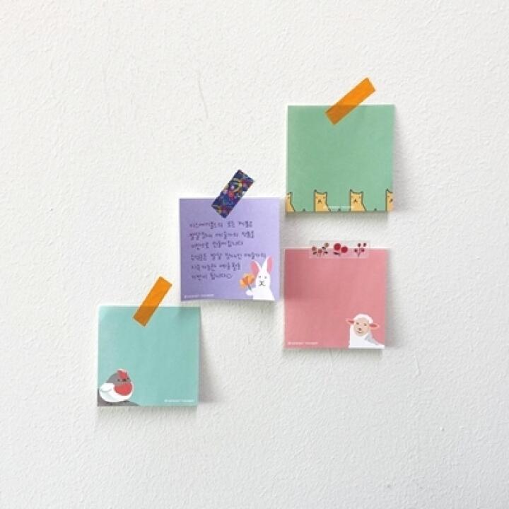 POOM | 발달장애인 예술가 작품으로 만든 떡메모지 [겨울토끼]