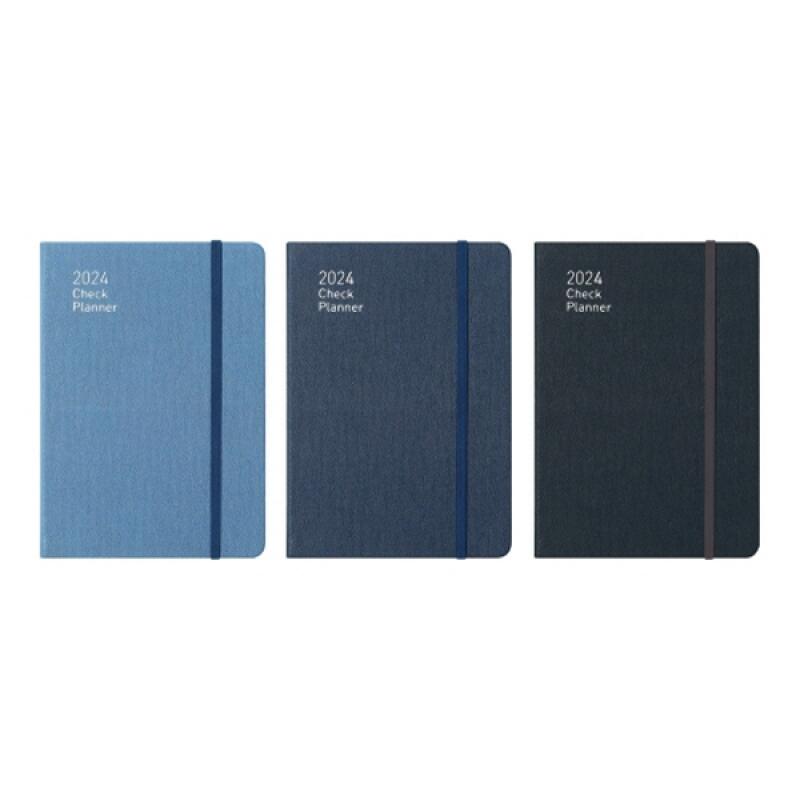 POOM | 24년 모닝 다이어리 밴딩체크플래너32 2면1주색상랜덤